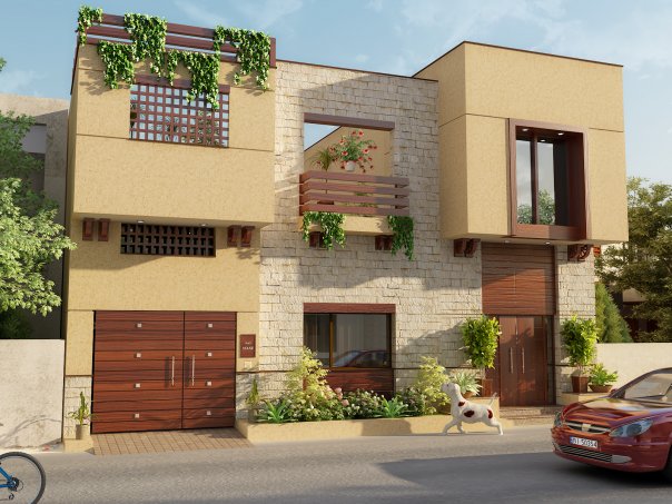 Wapda Town 10 Marla 3D front elevation of Modern House 2009, Pakistan ...