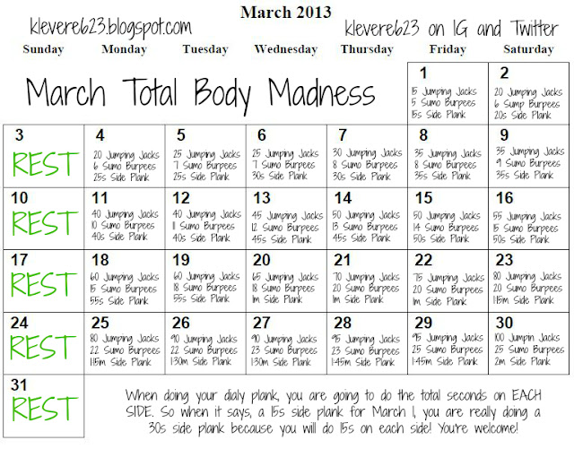 Learning to Love Me: March Total Body Madness