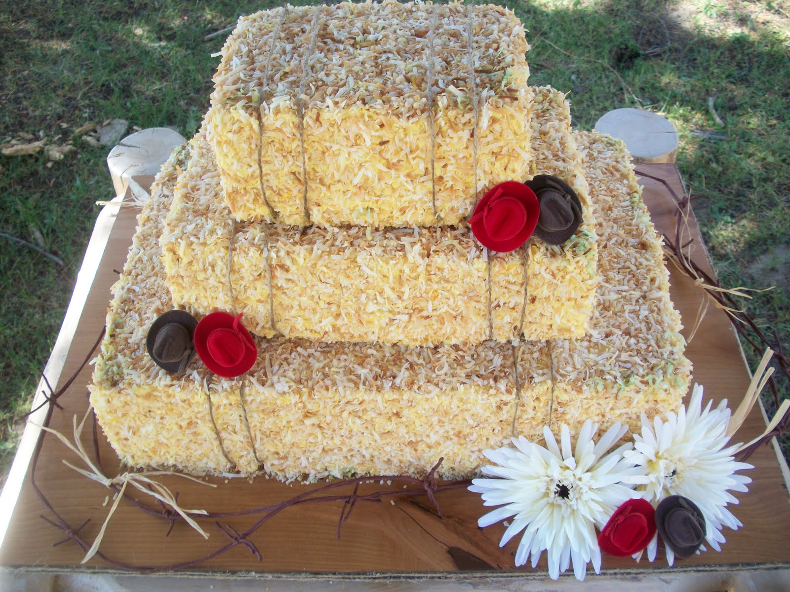 Edible Elegance: Hay Bale Wedding cake