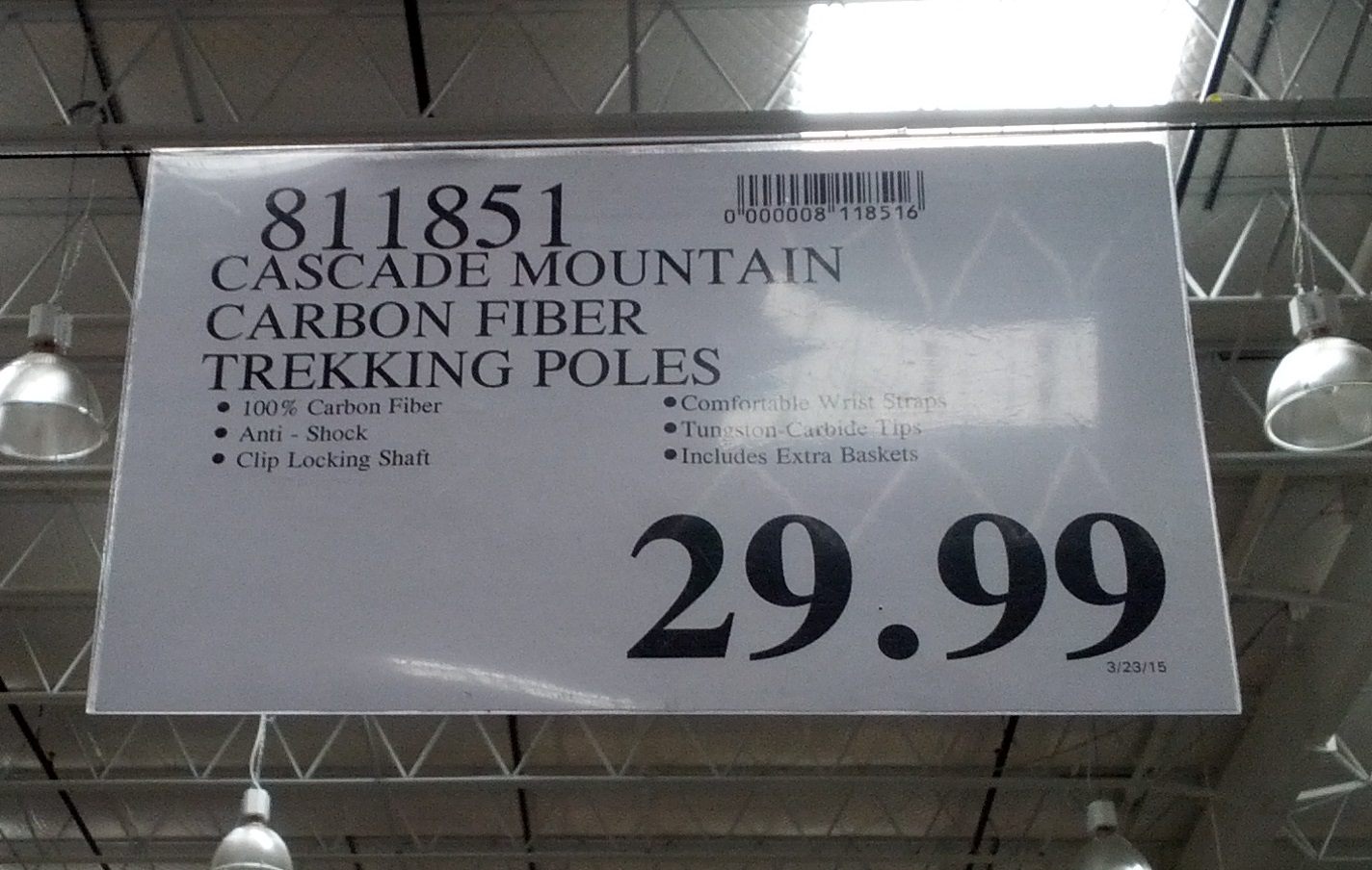 Cascade Mountain Tech Carbon Fiber Trekking Poles | Costco Weekender