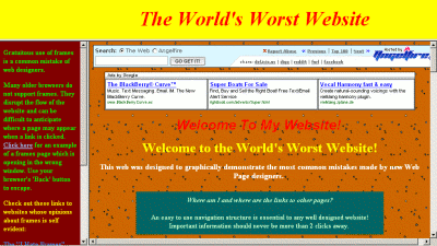 The world's worst website ! - Será o pior site do mundo
