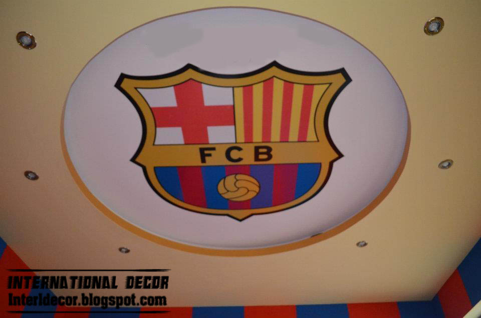 FCB kids room gypsum ceiling - Barcelona plaster ceiling