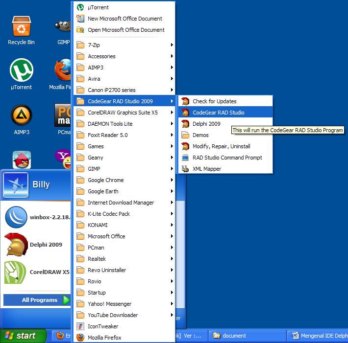 Kode Delphi: Membuat Project Delphi dengan CodeGear Delphi ...