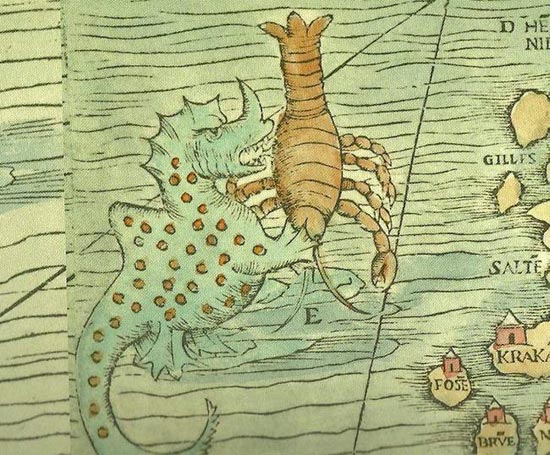 Sebuah Mitos Adanya Monster laut Di peta Era Bajak laut, Apakah Benar ...