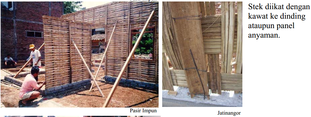 Yuni Alesha: Konstruksi dinding Bambu Plaster, alternatif dinding bata ...