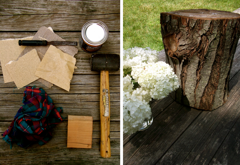 DIY | tree stump table - A Daily Something