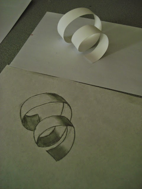 a faithful attempt: Paper Curl Observational Drawing