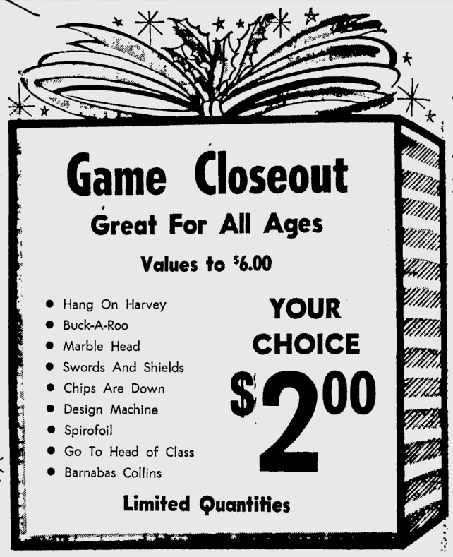 Dark Shadows In The Press: The Dark Shadows & Barnabas Collins Games