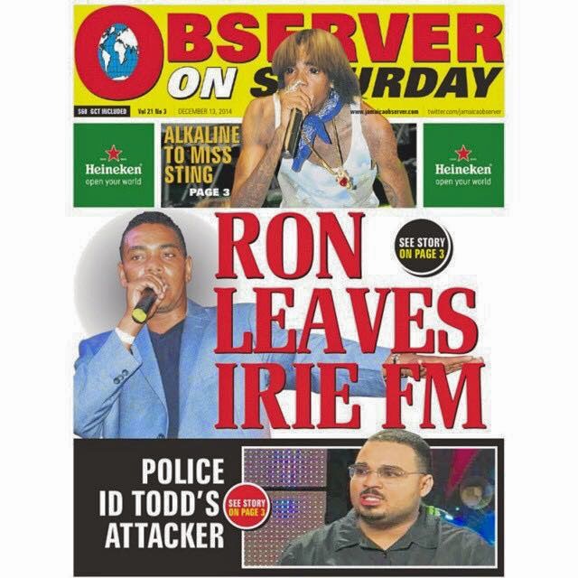 Ron Muschette World Reggae Top 20 Chart: RON MUSCHETTE RESIGNS