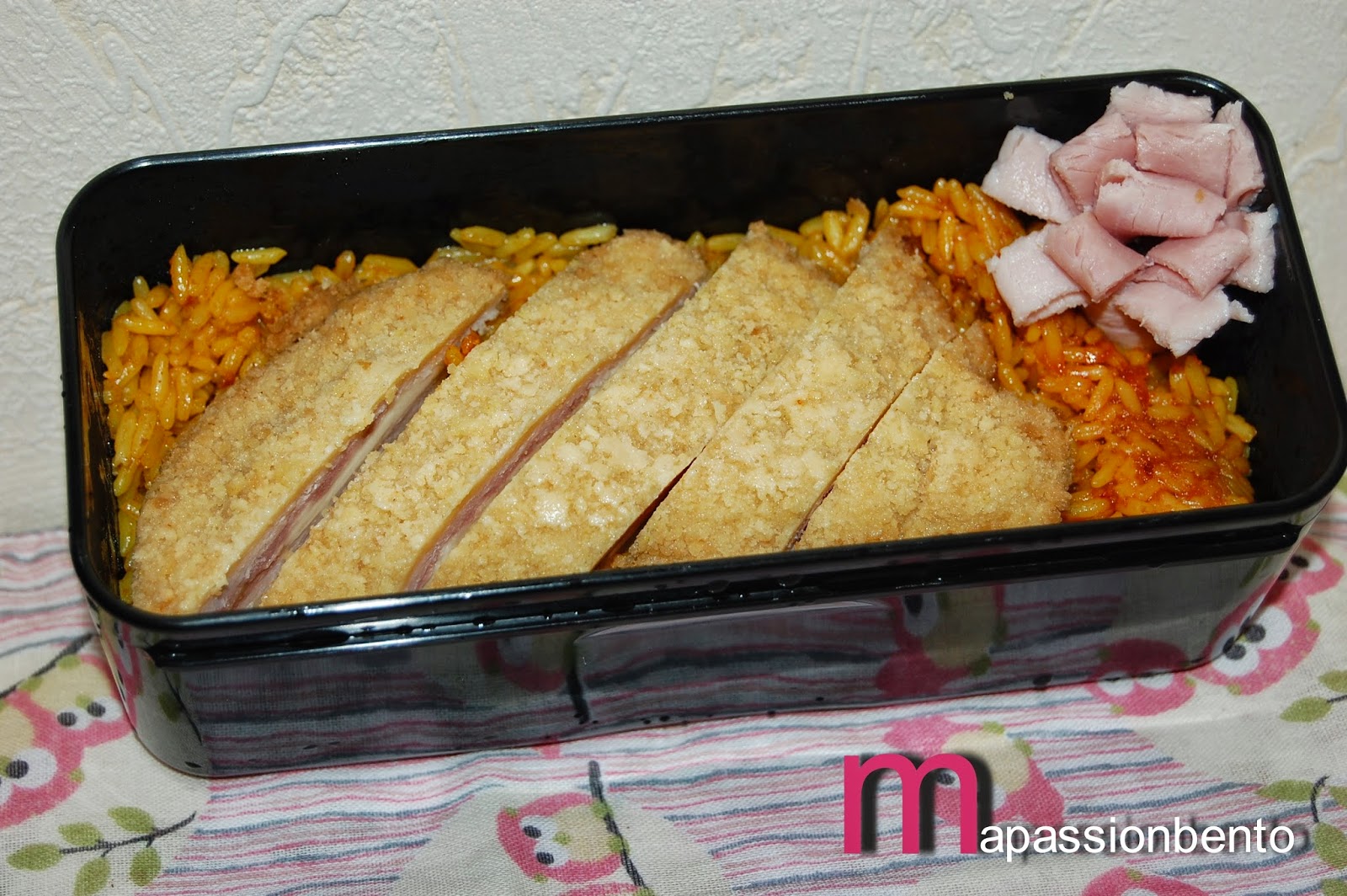 Ma passion bento: Bento cordon bleu et riz au safran