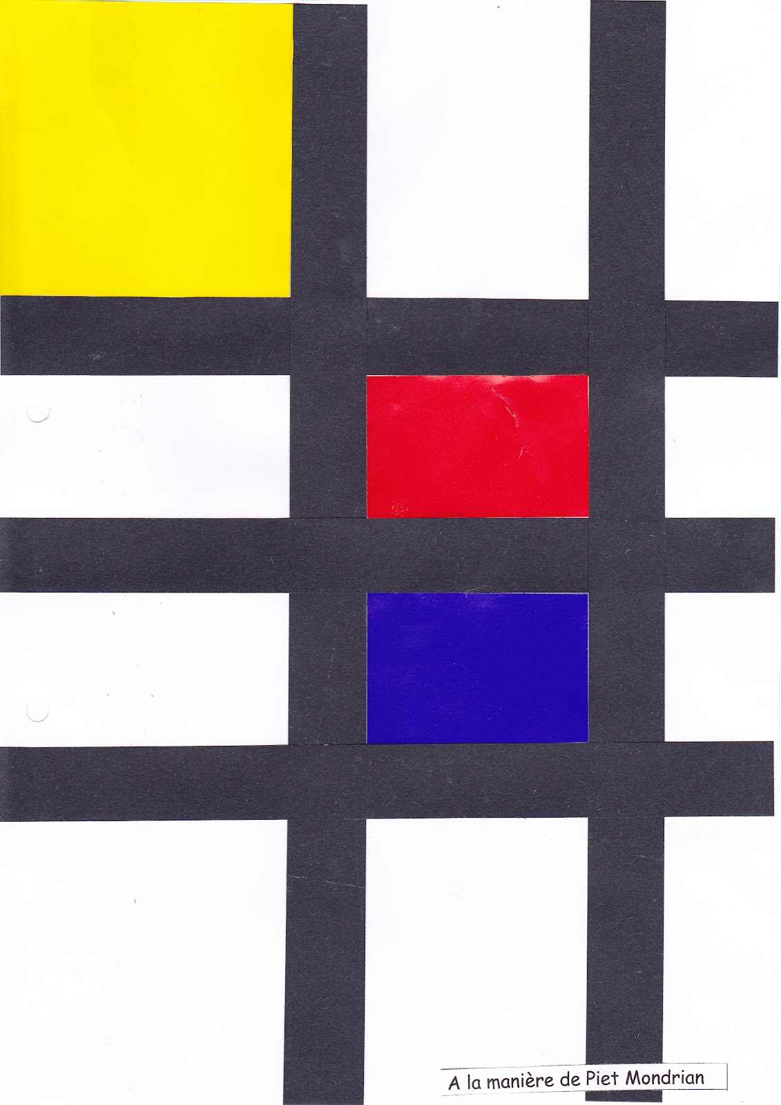 L'école d'Edouard et Norbert: A la manière de Piet Mondrian