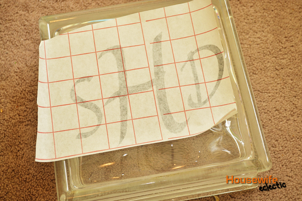 Monogram Glass Block - Housewife Eclectic