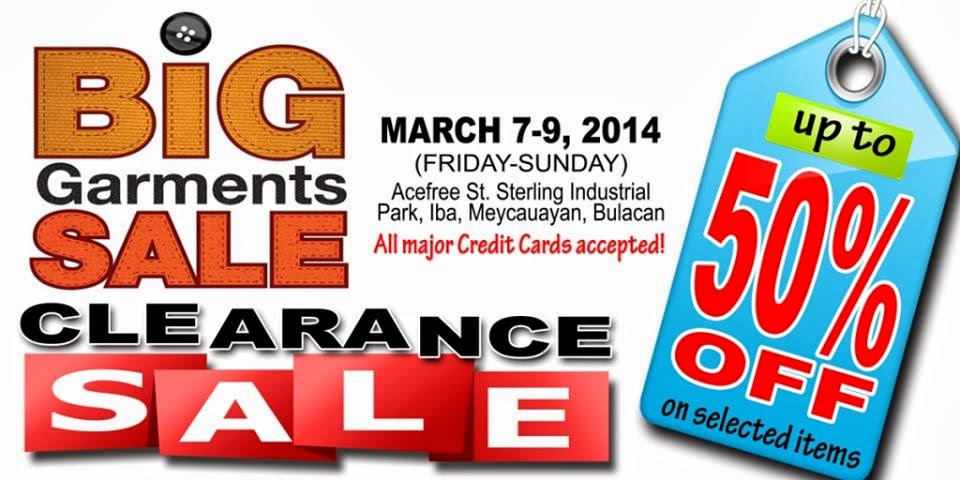 Manila Shopper: Big Garments Clearance SALE at Meycauayan: Mar 2014