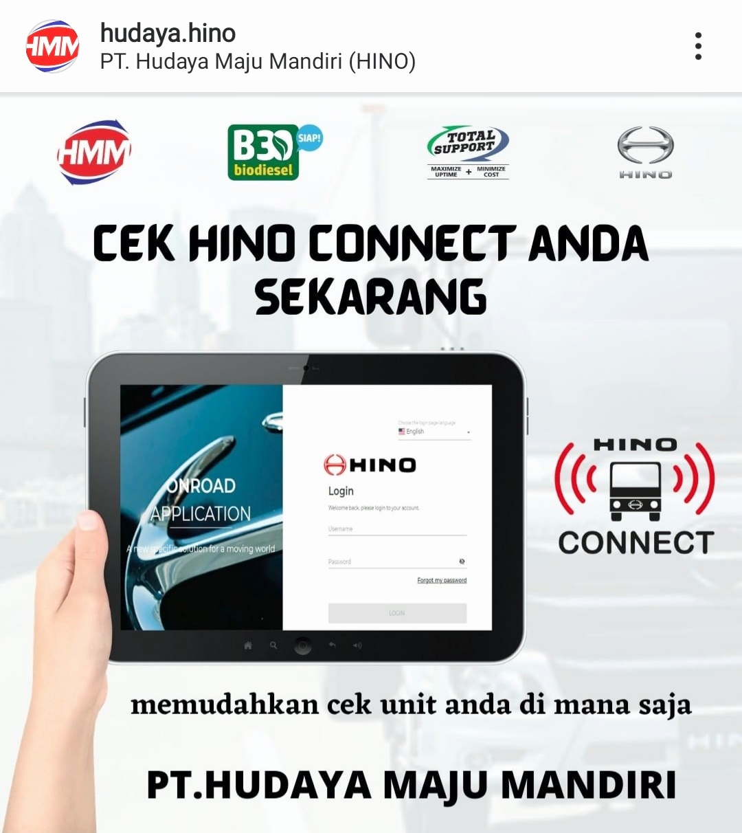 HINO sparepart: Mengenal "HINO CONNECT"...