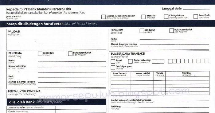 Contoh Formulir Nasabah Bank - Contoh Karet