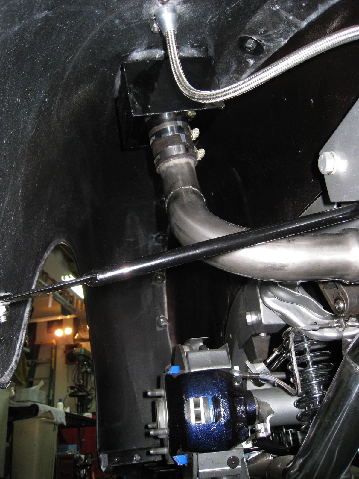 1937 Plymouth: Installing rear fenders, fuel filler and tail lights.