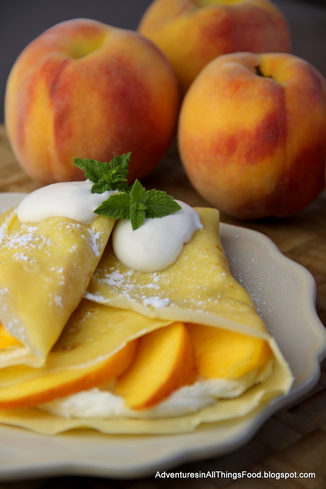 Adventures in all things food: Peaches and Cream Crepes