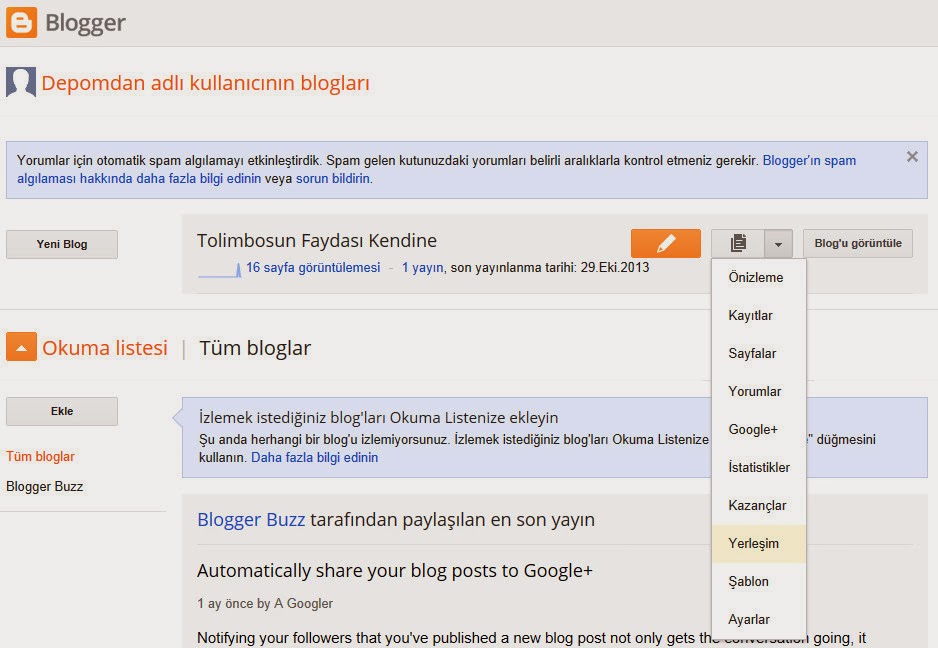 Blogger Ayarları Nasıl Yapılır?