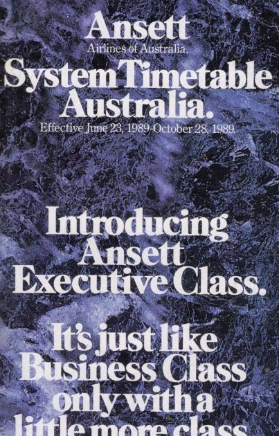 Airline memorabilia: Ansett Australia (1989)