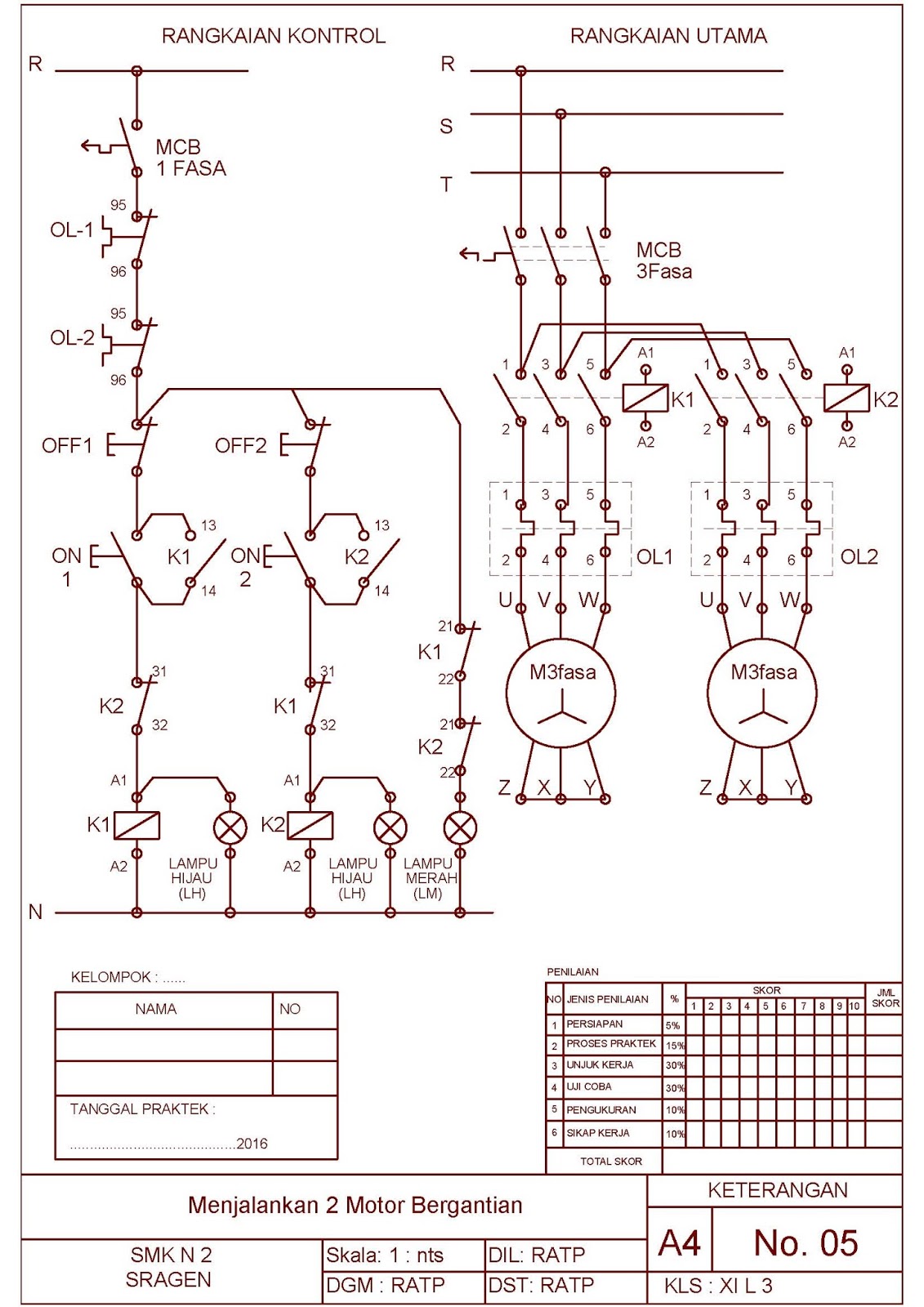Job Sheet Praktek Instalasi Motor Listrik tema : Menjalankan motor ...