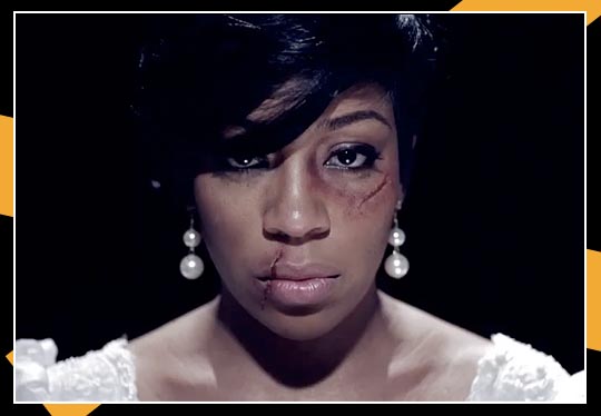 Not letting down on the fact she was abused by an old ex-boyfriend ...