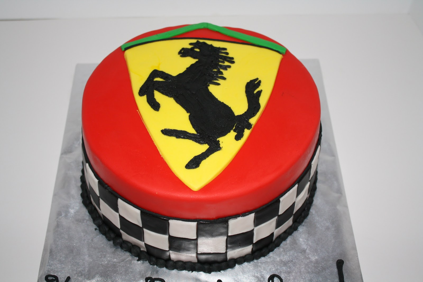SAB Cakes!: Checkerboard Ferrari Birthday Cake