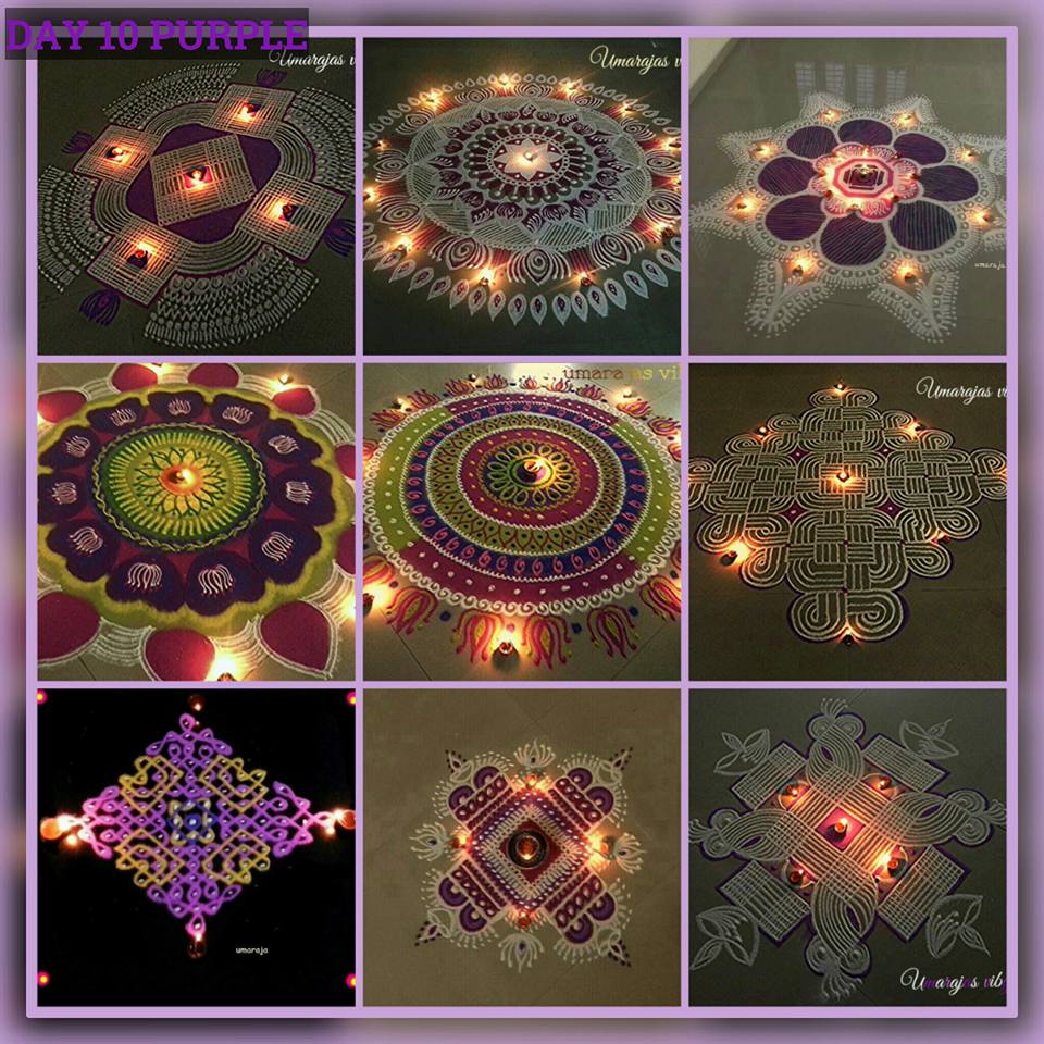 10 Navaratri Colors X 9 Awesome Rangoli Designs for every day of Navaratri
