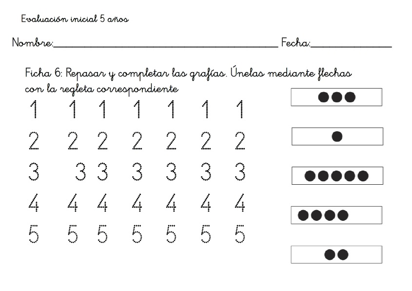 ¿Quieres que te lo cuente otra vez?: Evaluación inicial 5 años