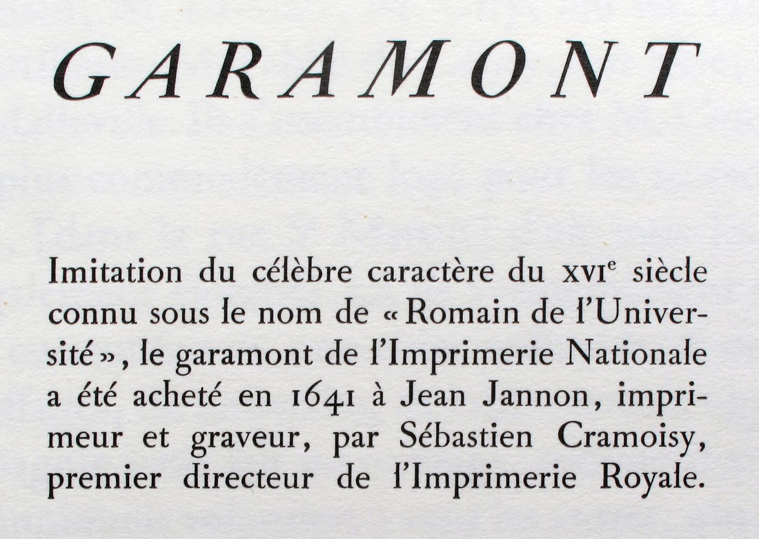 Typefoundry: Garamond or Garamont?