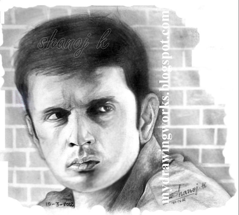 Rahul Dravid - Pencil Drawing