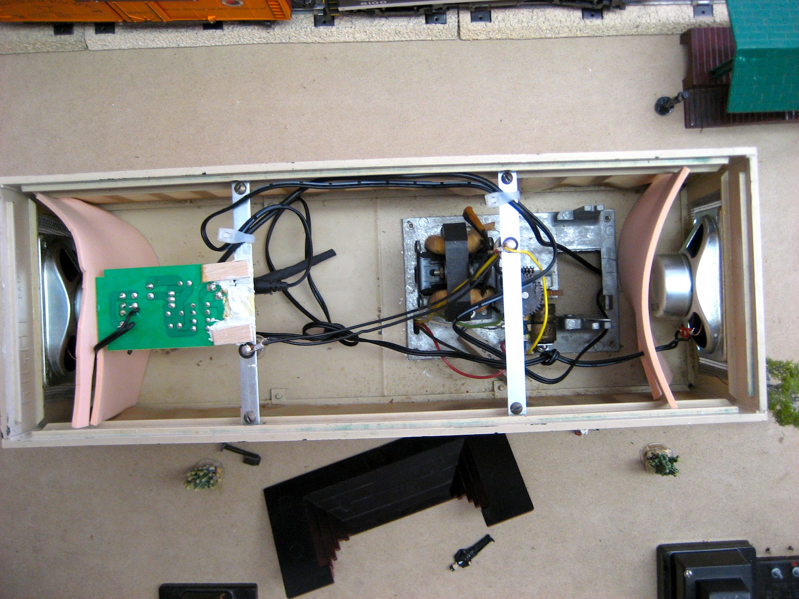 American Flyer Cabinet-top Train Layout