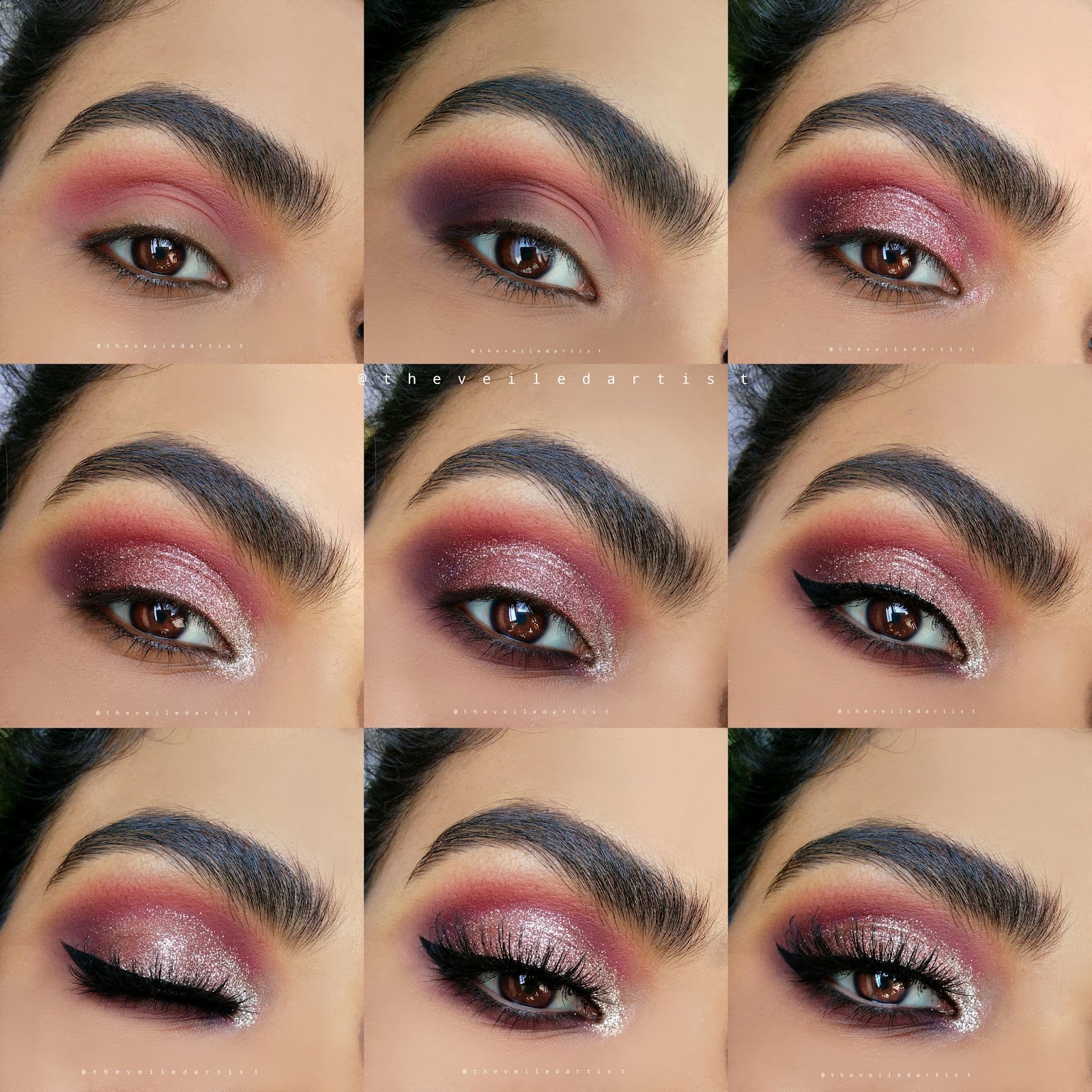 Classic Glittery Holiday Glam Makeup Tutorial ft. A LOT of Glitter ...