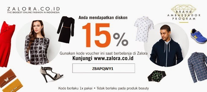 GRATISAN VOUCHER POTONGAN HARGA 15% BELANJA ZALORA | MUDA KREATIF