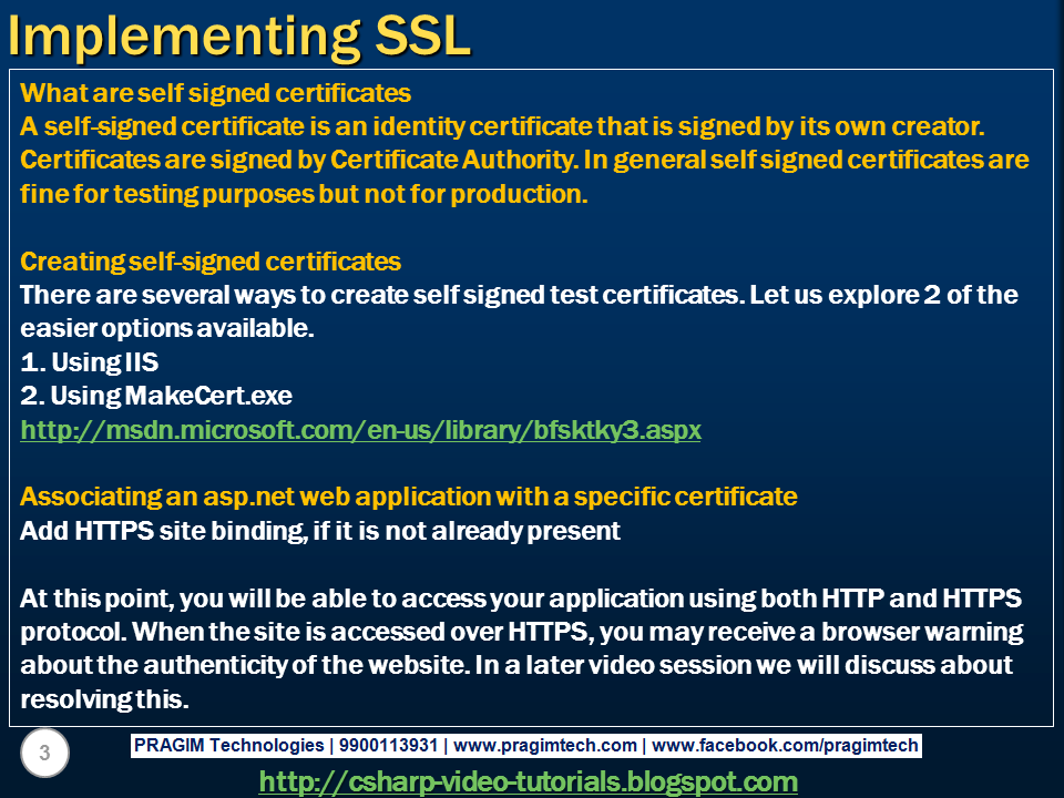 Part 101 – Implementing SSL