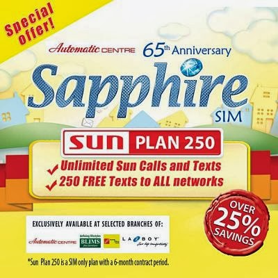 Sun Cellular Special Sim Only Postpaid Plan 250 for 6 Months