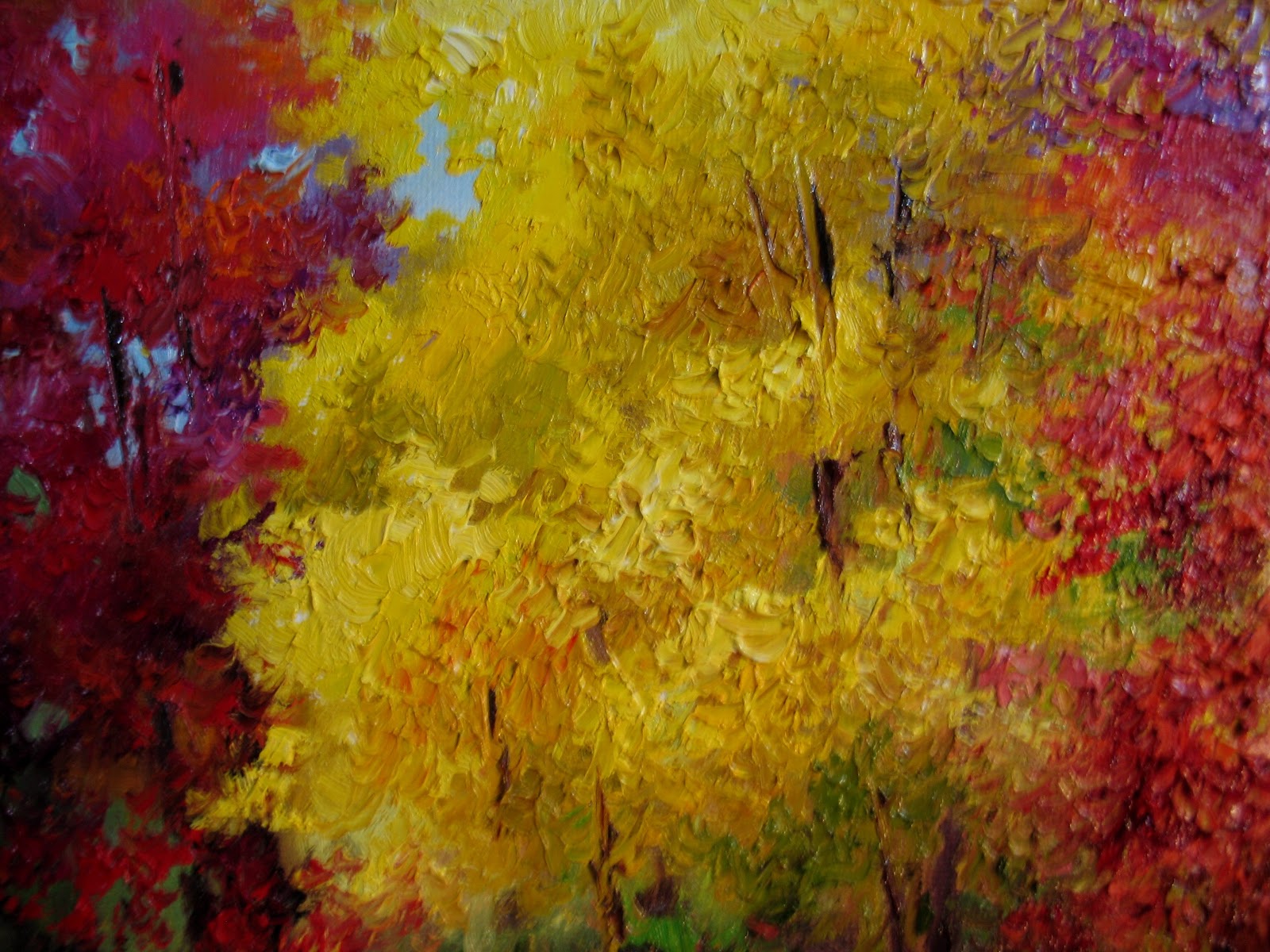 Nel's Everyday Painting: Yellow Fall Tree - SOLD