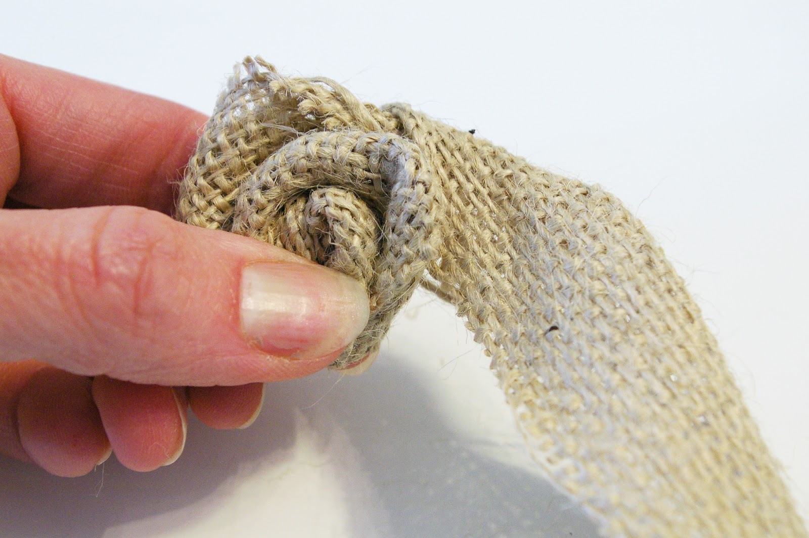 Burlap Rosette Bracelet– by Brassy Apple