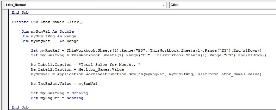 Excel VBA - Use Collection Object in Userform ListBox - Tactical ...