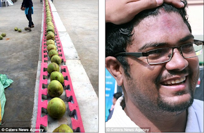 Man Makes New Record After Smashing 43 Coconuts With His Head In 60 ...
