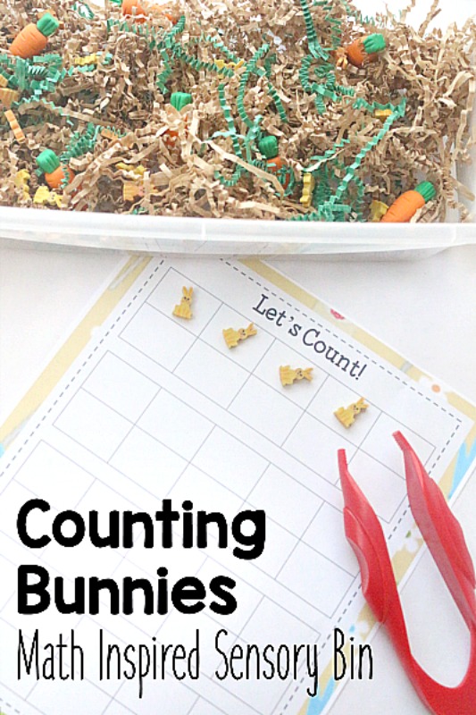 Counting Mini Eraser Rabbits Ten Frame Math Activity | School Time Snippets