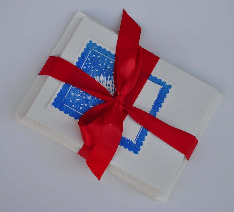 Art With Kids Printing Christmas Cards
