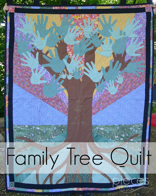Pieces by Polly: Family Tree Anniverary Quilt