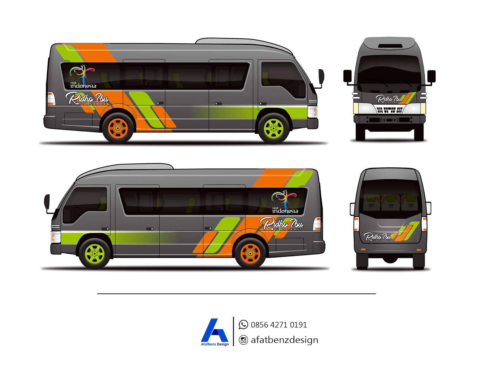Jasa Design Livery / Stripping Bus, Truck, Elf Indonesia | AfatBenz Media