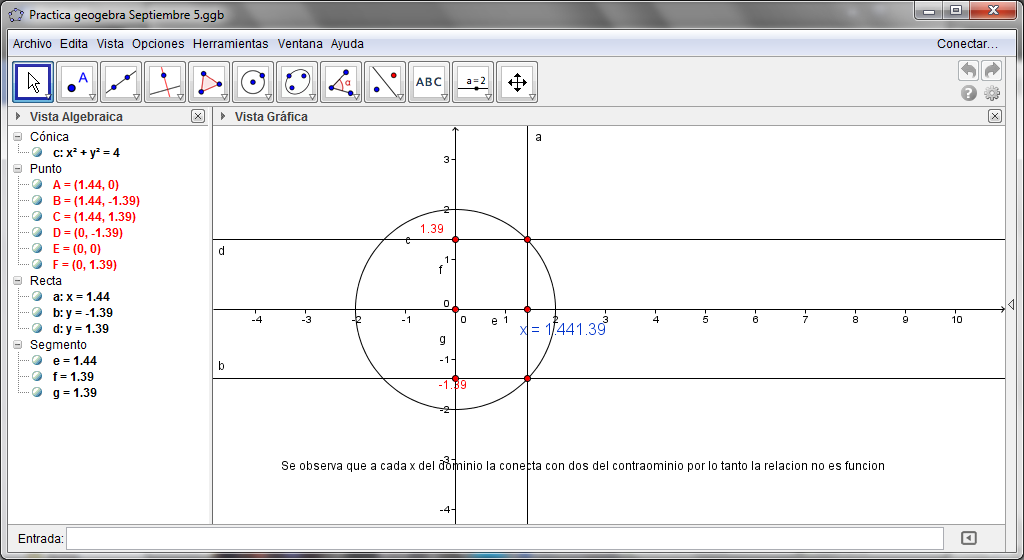 Matematicas Basicas (Fundamentos) : Tarea Geogebra