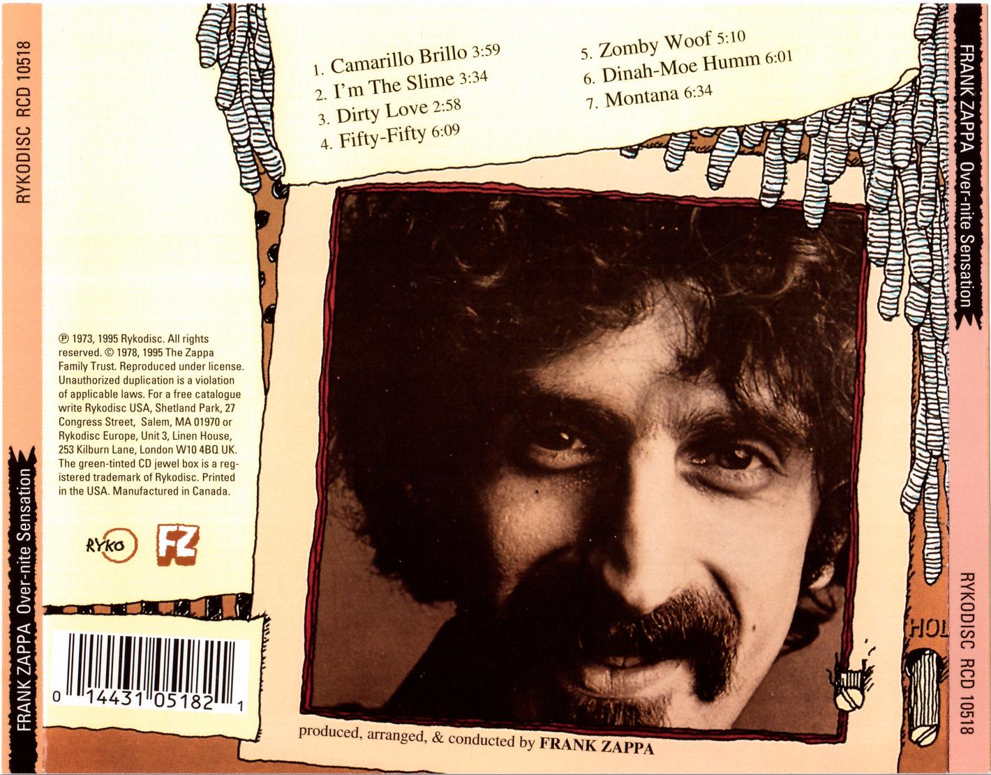 Music Of My Soul: Frank Zappa-1973-Over-nite Sensation(Zappa Records ...
