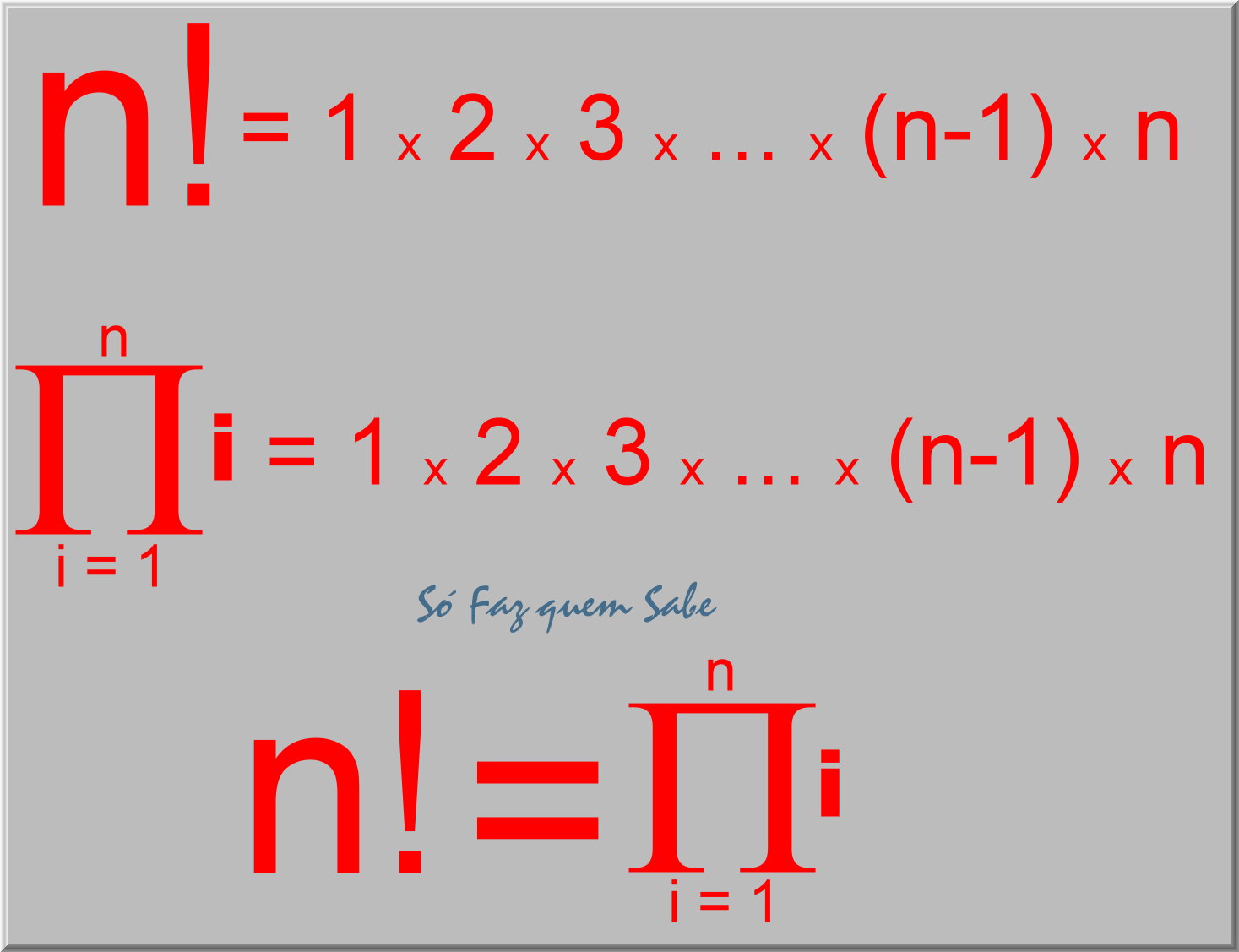 Um símbolo para o Produtório Definido. A notação PI para produtório ...