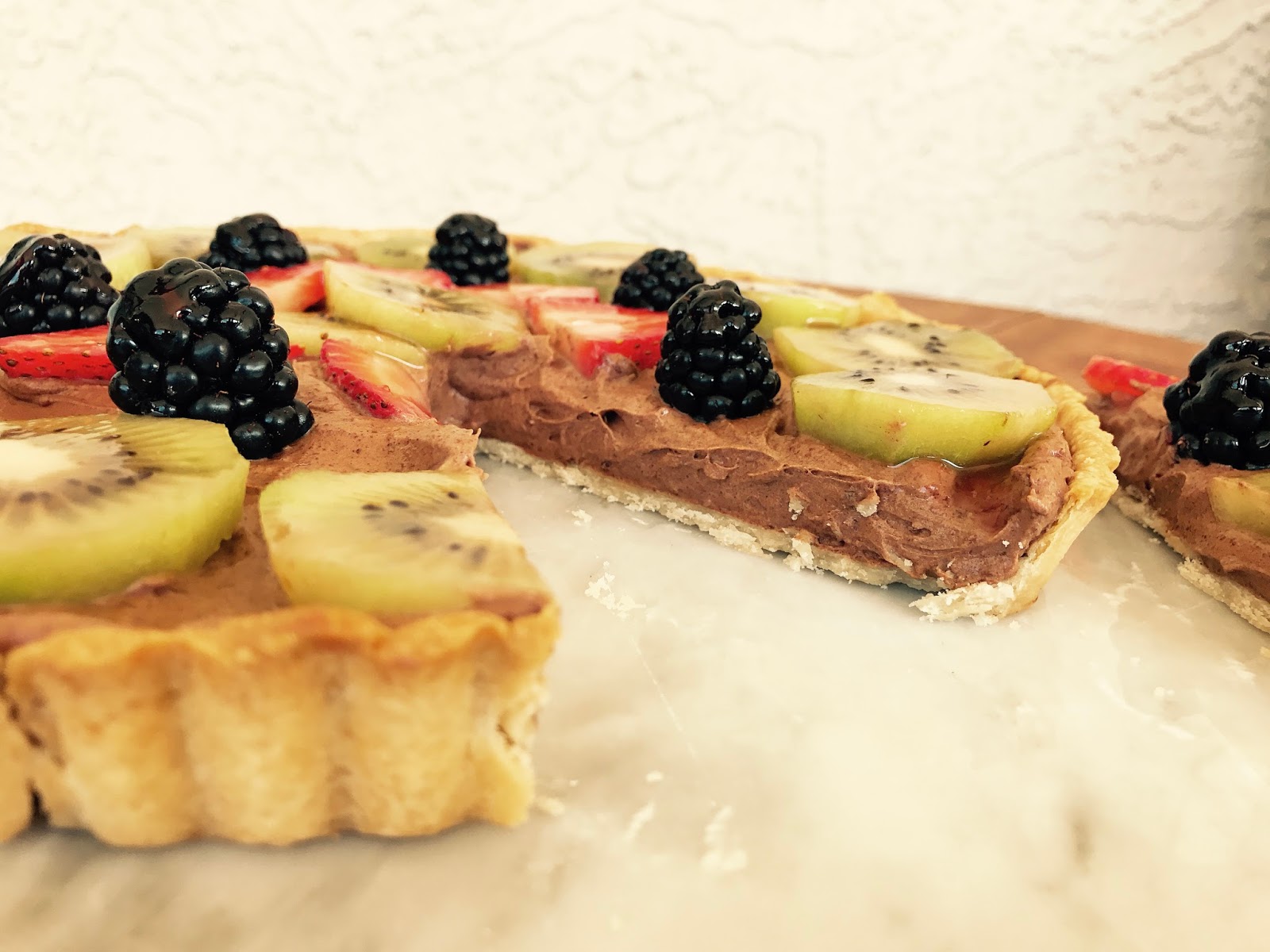 Fresh Fruit Tart with Whipped Chocolate Ganache