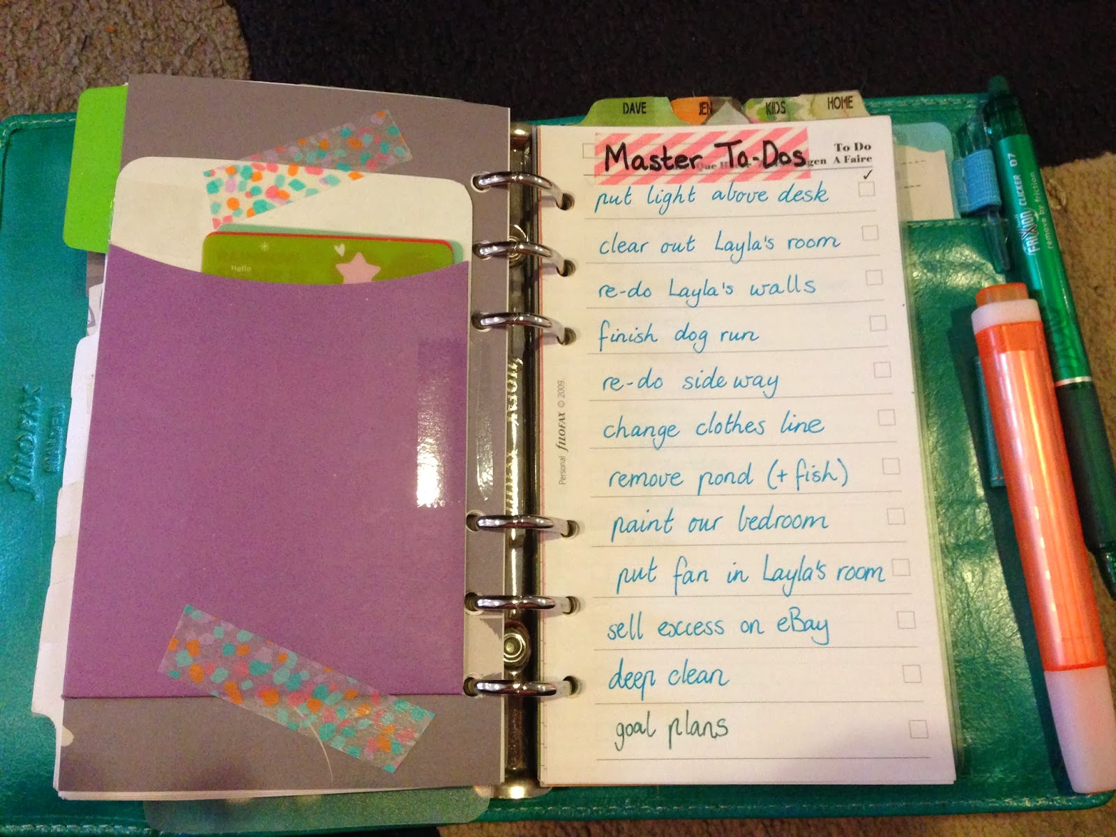 Organised Lifestyle: Personal wallet/planner setup