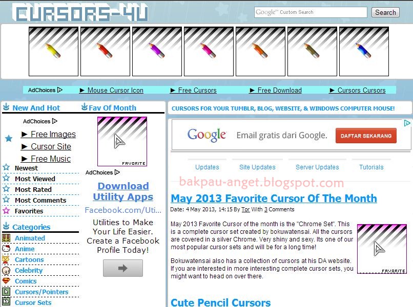 Dua Situs Download CURSOR keren GRATIS !! | EVERYTHING INSIDE